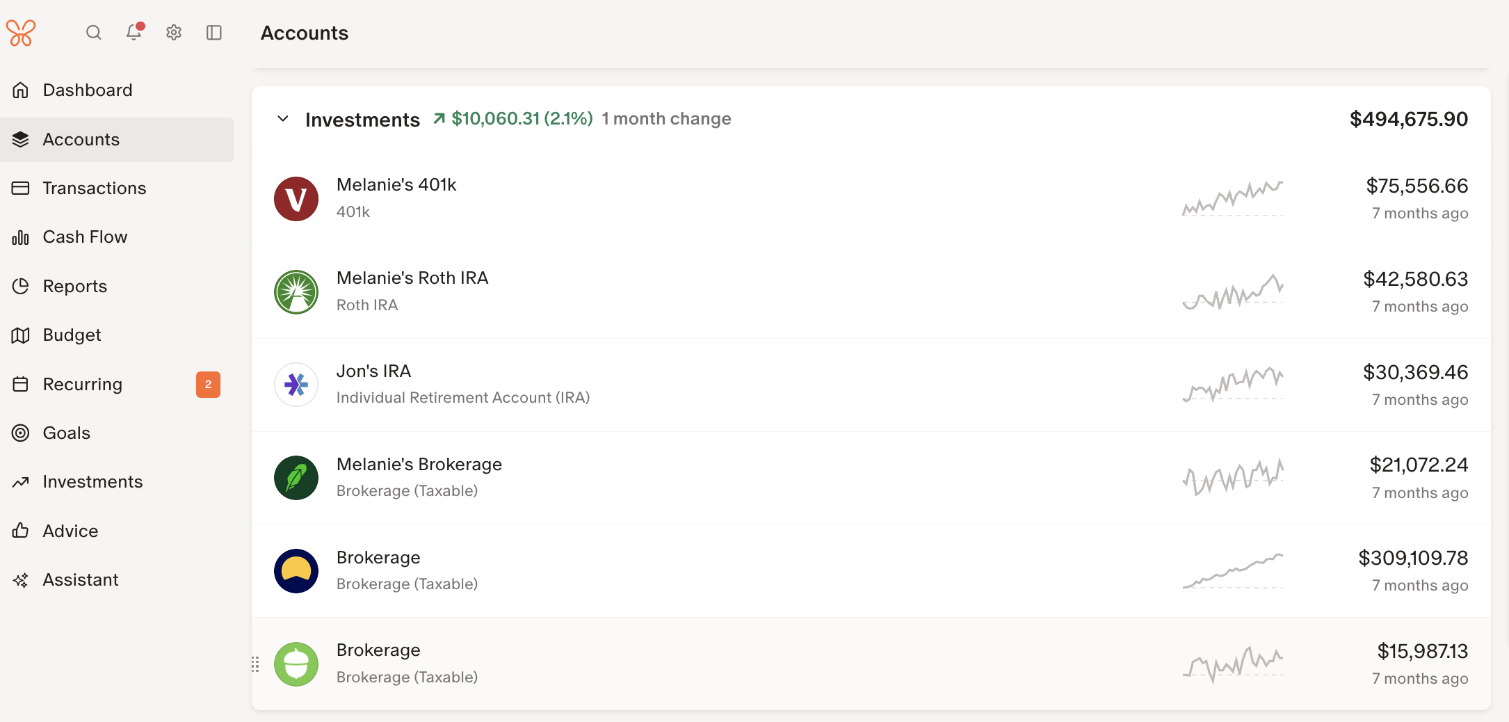 Investments in Monarch – Help | Monarch Money